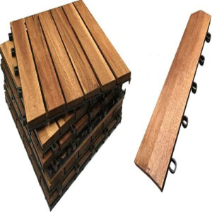 Wooden Interlocking Acacia Hardwood Decking Tiles 30x30cm For Patio And ...